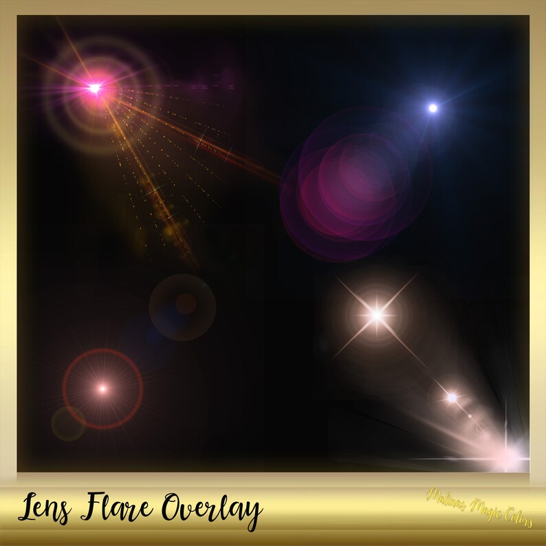 20 Lens Flare Overlays - Light Overlays - Natural Light - Transparent ...