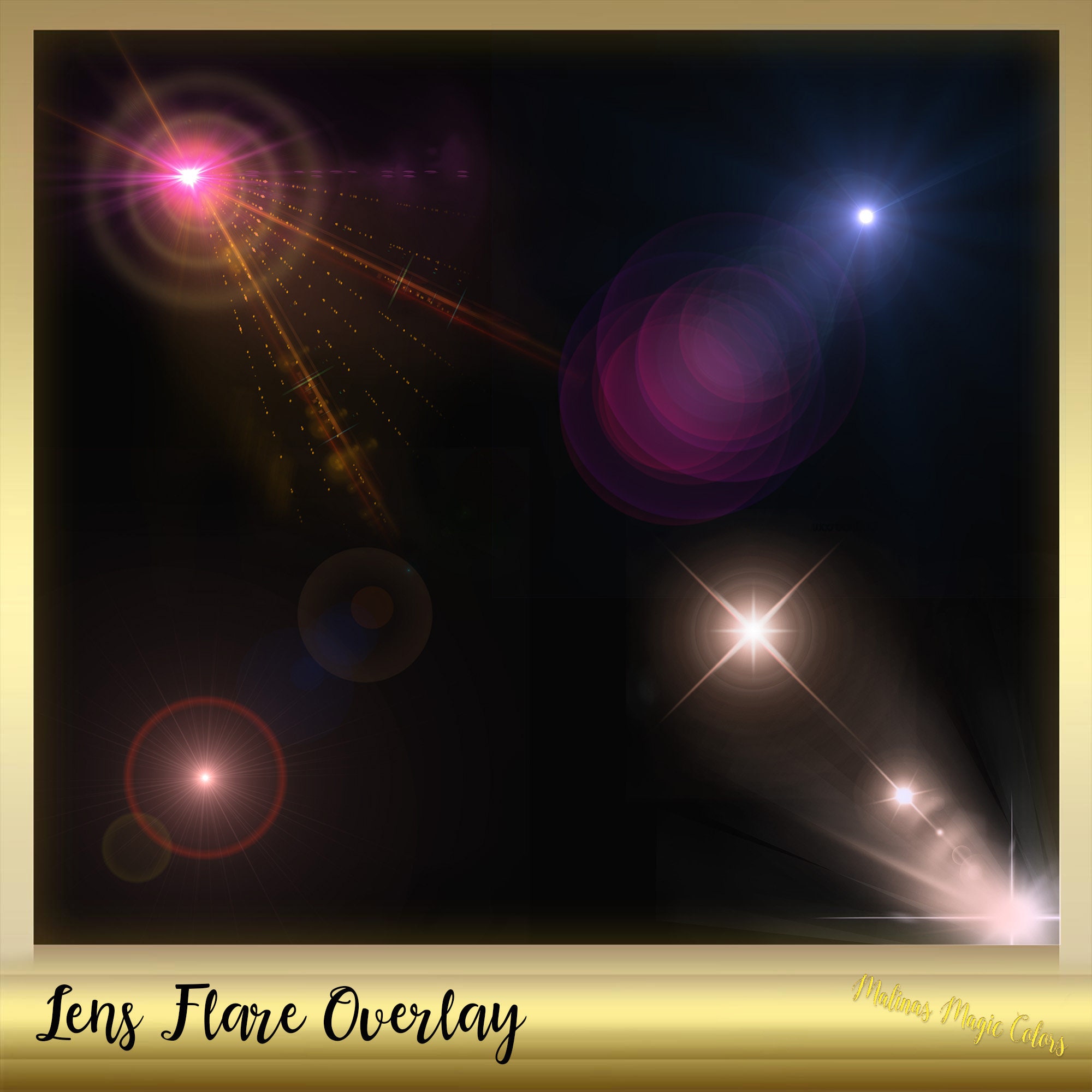 20 Lens Flare Overlays - Light Overlays - Natural Light - Transparent ...