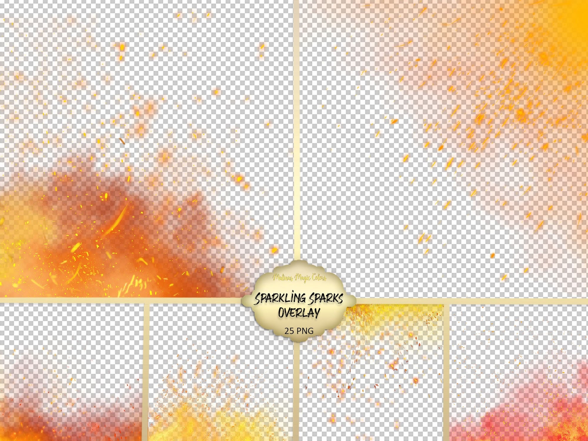 Sparkling Sparks Overlay - Fantasy Sparks - Fire Sparks Overlay ...
