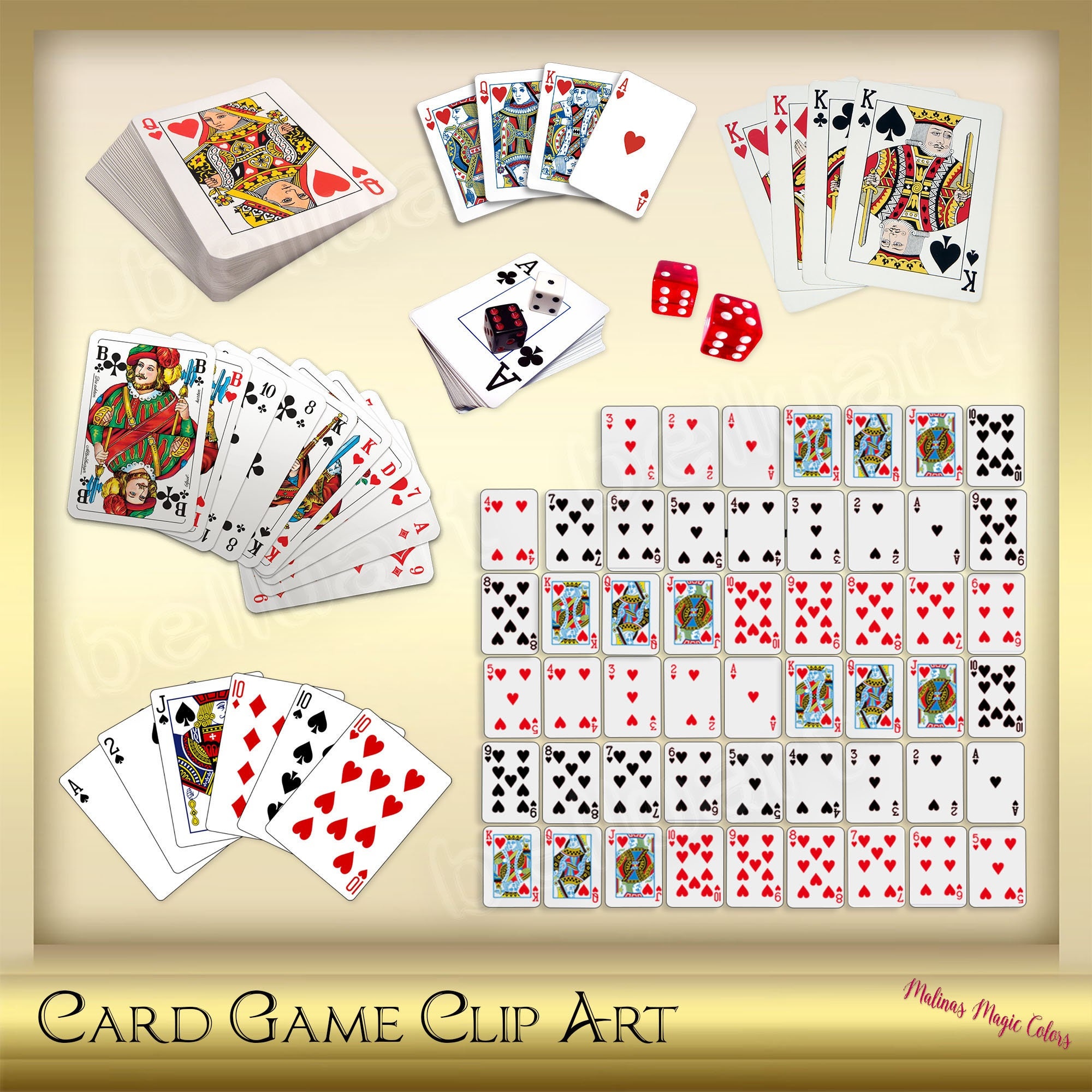 25 Card Game Clip Art Playing Cards Arranged Poker Clip Art Card Game ...