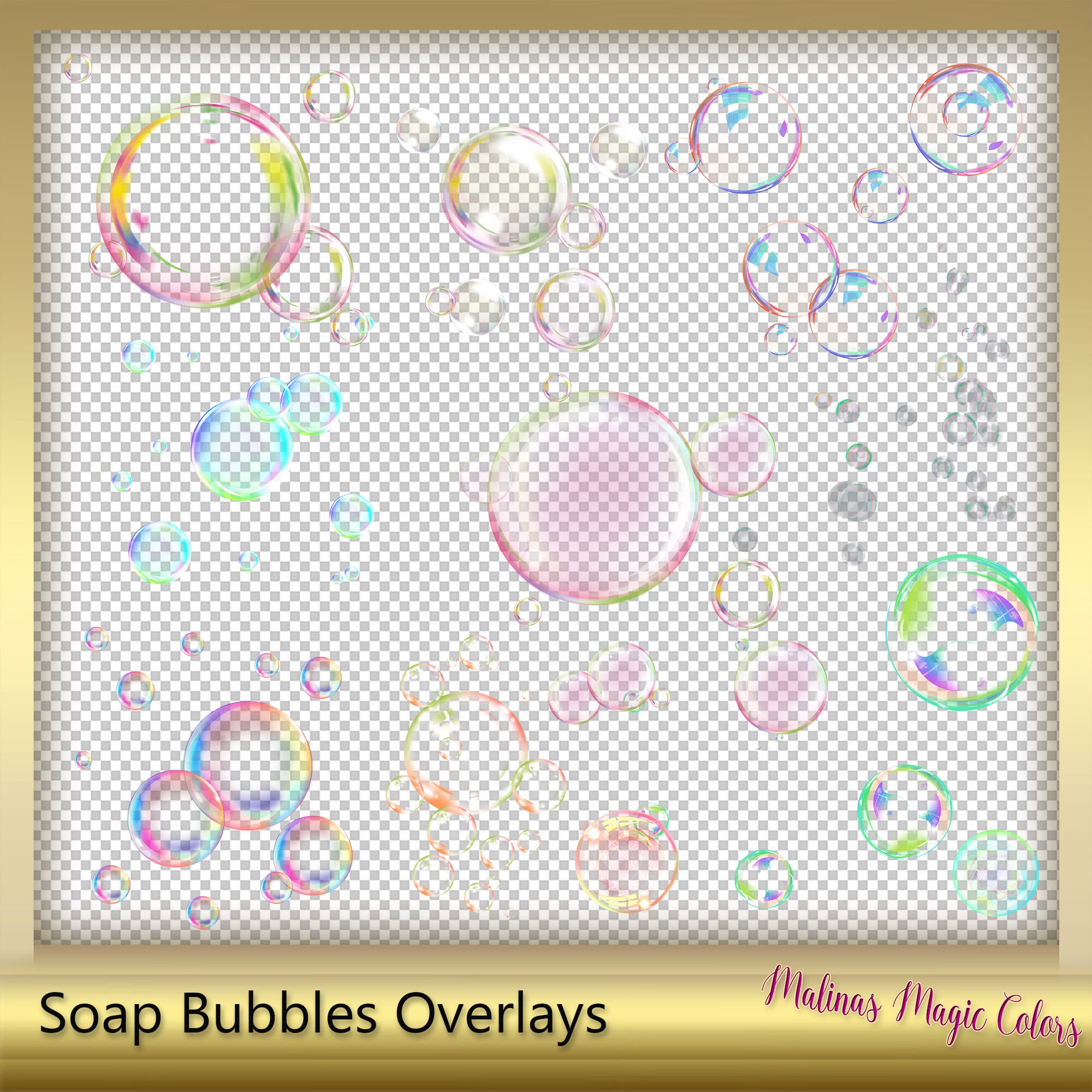 25 Soap Bubbles Overlays Bubble Overlay Blowing Bubbles Colorful Soap ...