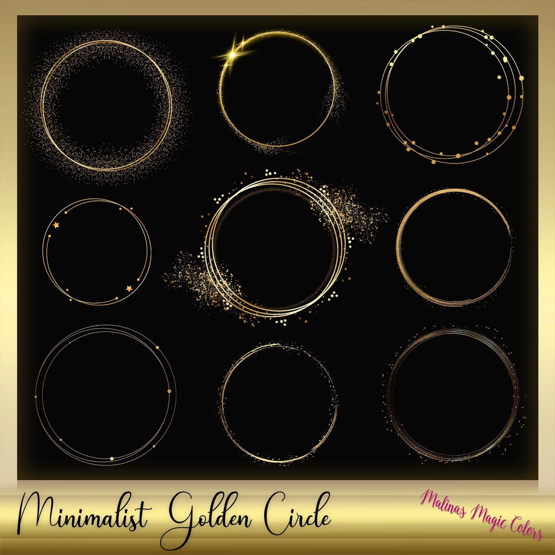 Minimalist Golden Circle Simple Golden Circle Gold Ring Circle ...
