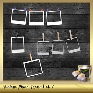 7 VINTAGE Photo Frames Vol. 7 - Vintage Frame - Photoshop Digital ...