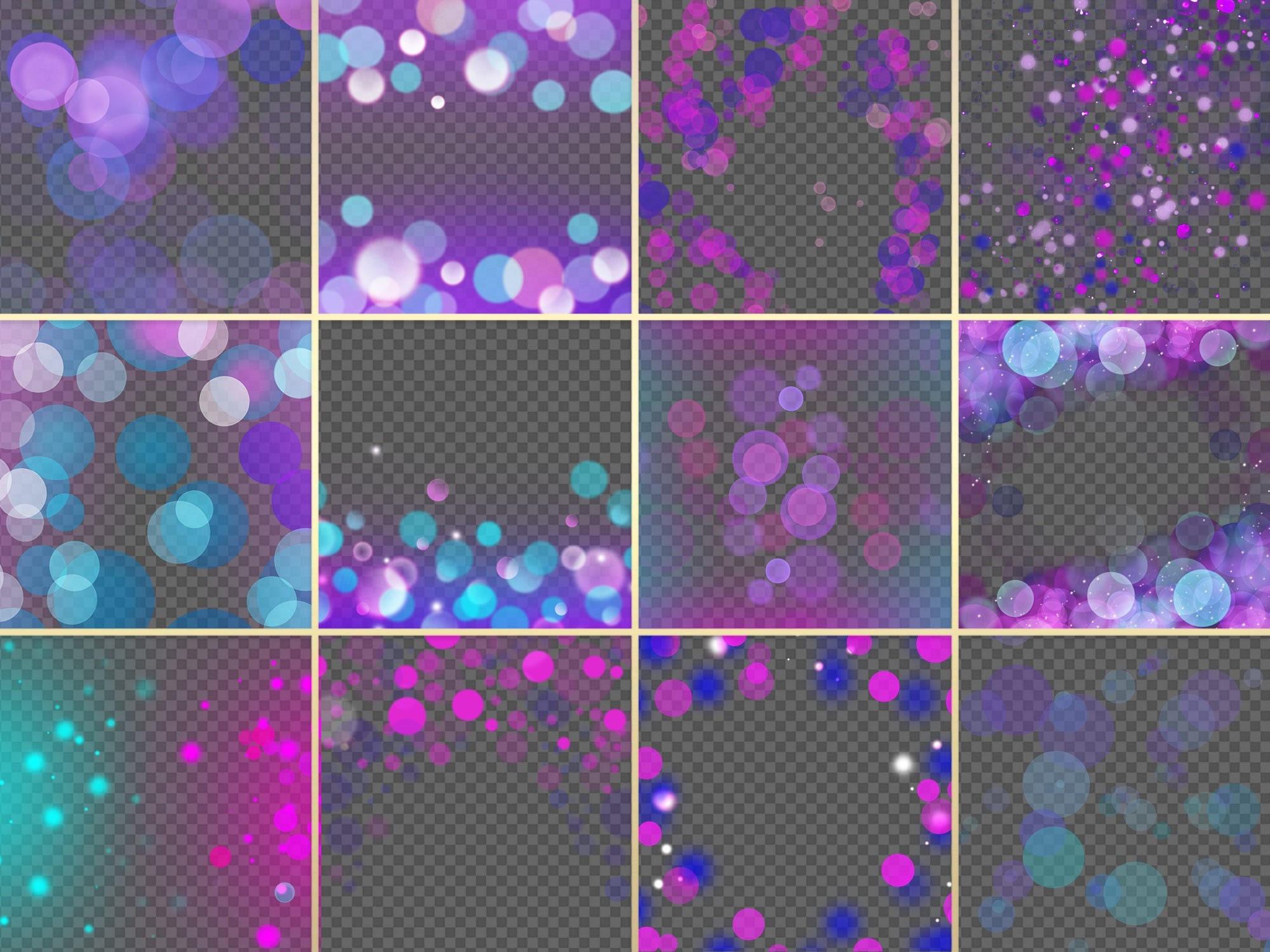 Purple Blue Bokeh Light Effect Colorful Bokeh Overlay Bokeh Light ...
