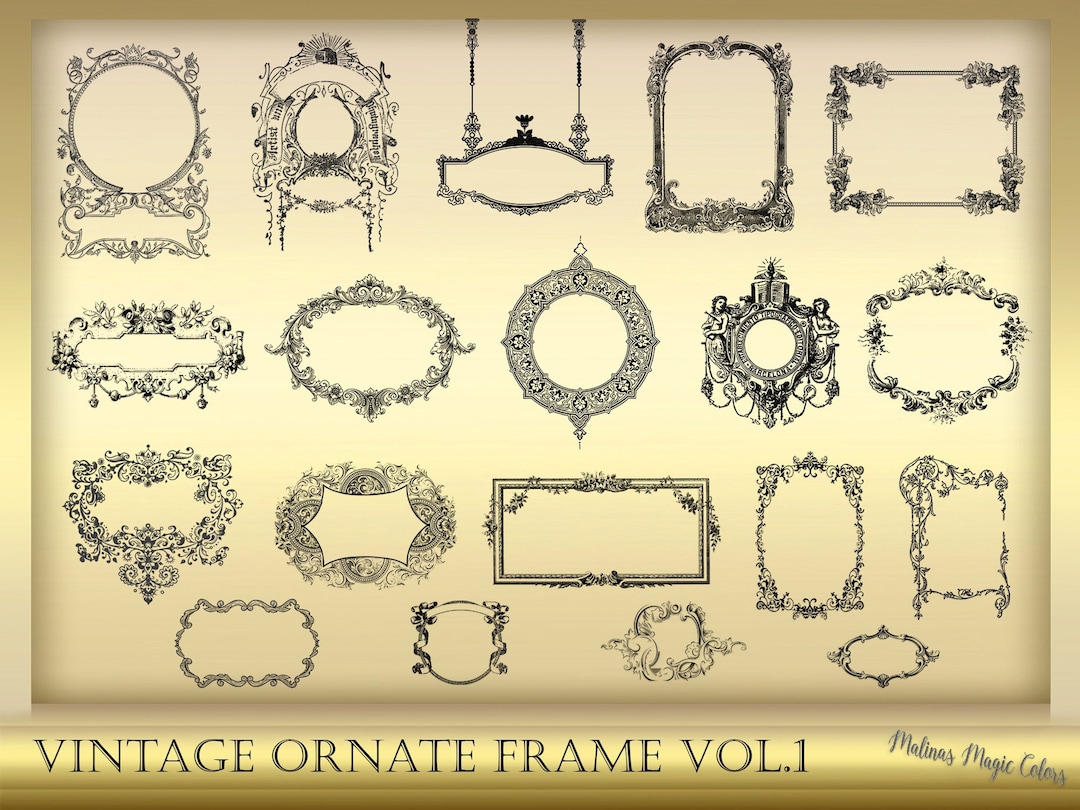 20 Vintage Ornate Frame - Victorian Frame - Antique Ornate Frame ...