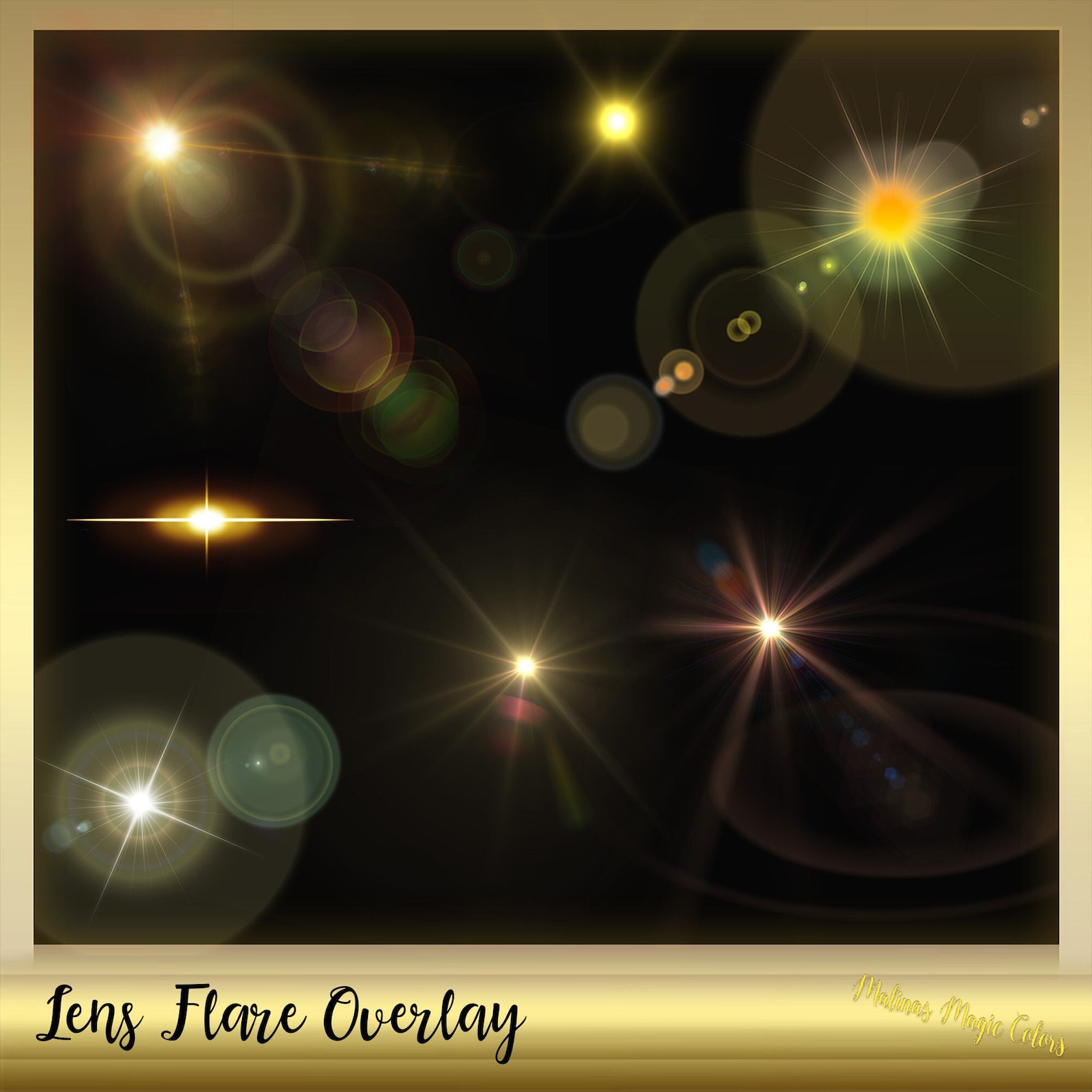20 Lens Flare Overlays - Light Overlays - Natural Light - Transparent ...