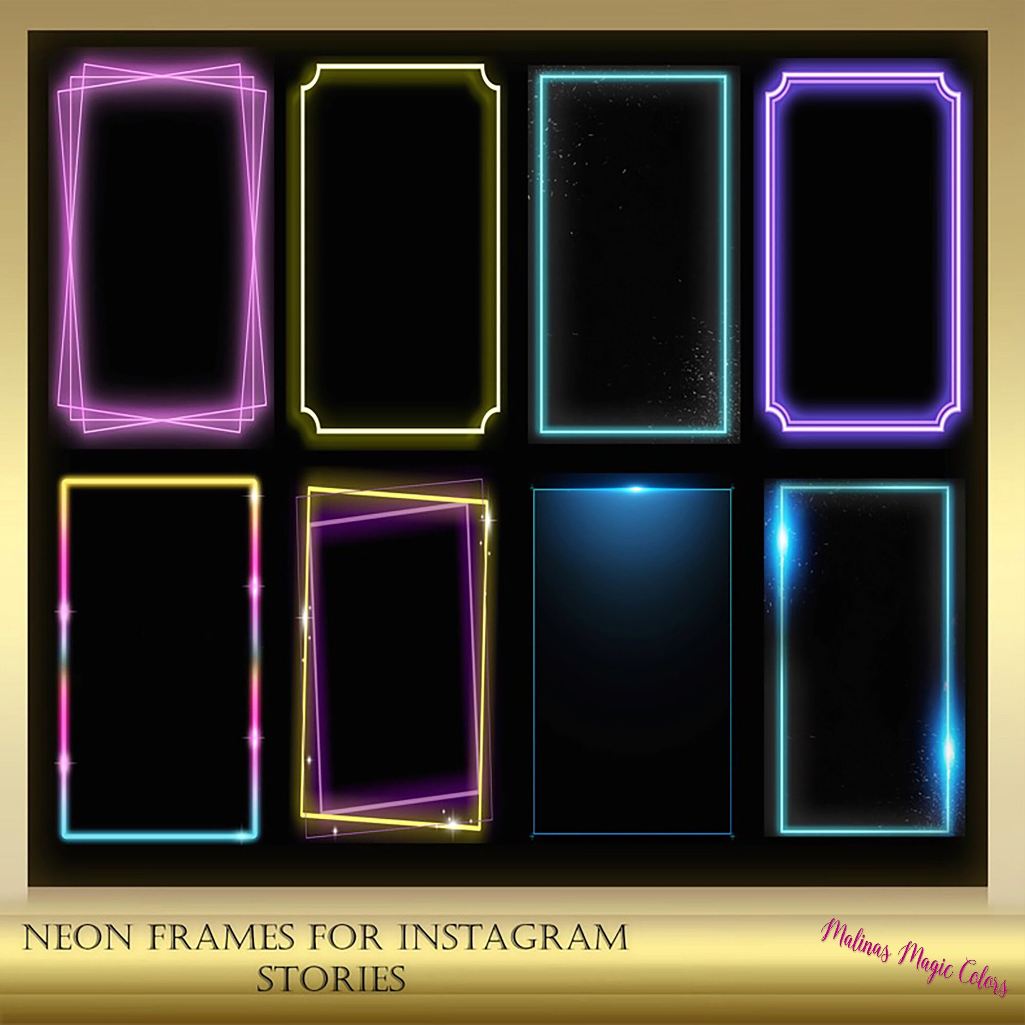 20 Neon Frames for Instagram Stories - Instagram Story Frames - Insta ...