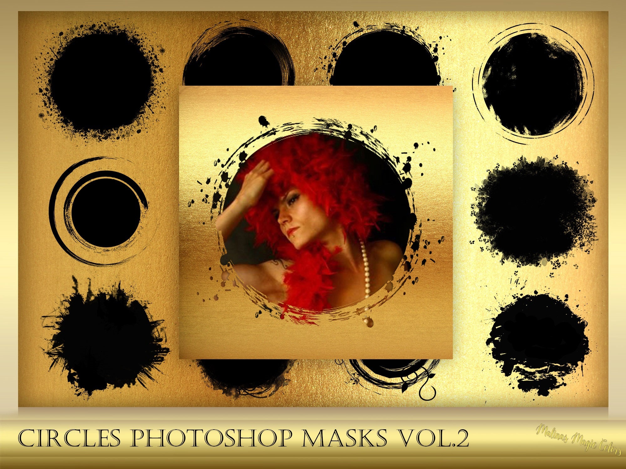 15 Circles Masks for Photoshop Photoshop Clipping Masks Grunge Png ...