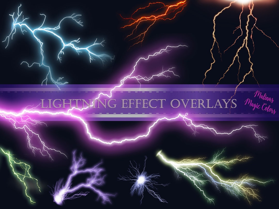 Lightning Effect Overlay - Lightning Photo Overlay - Lightning Strike ...