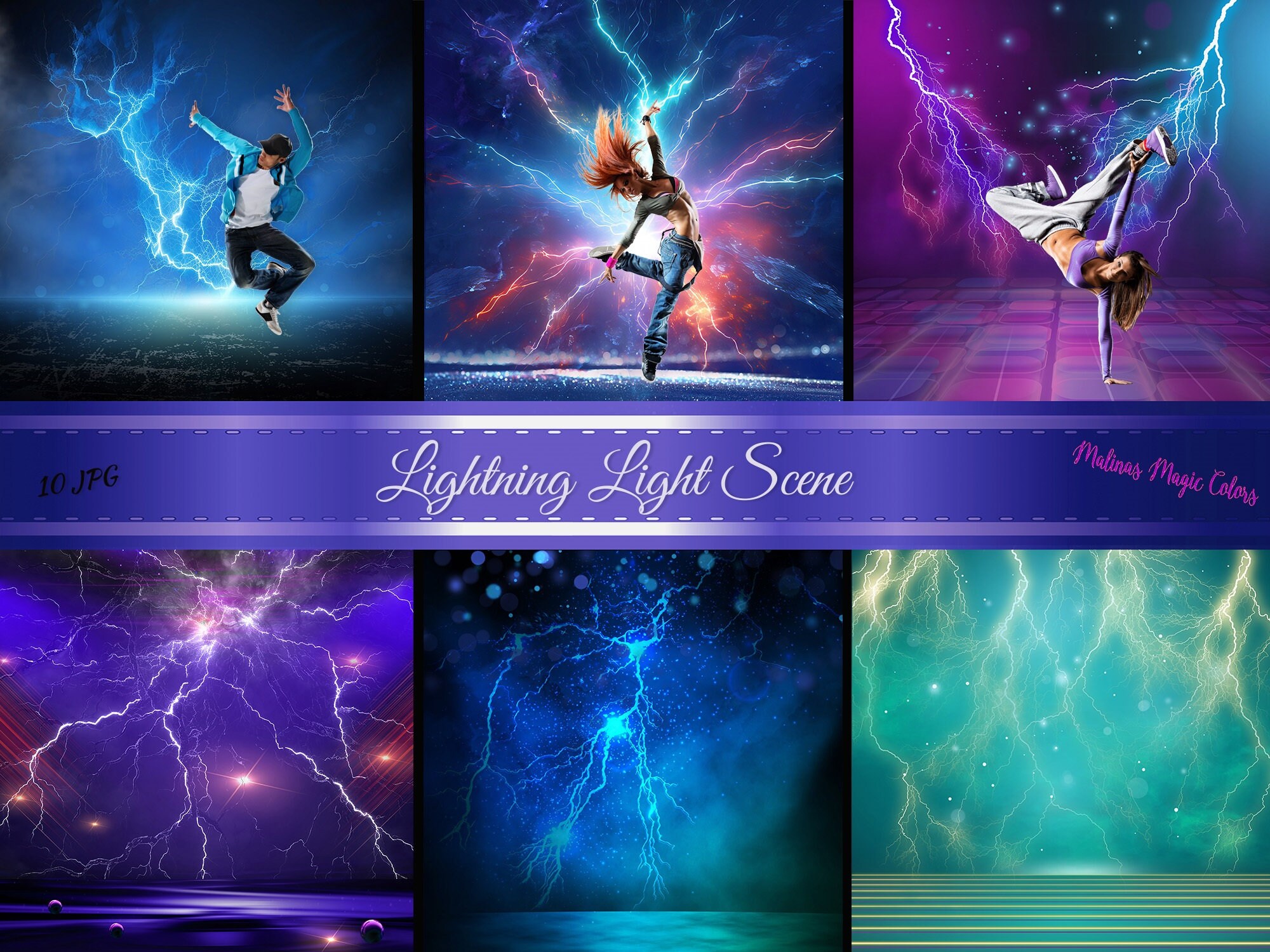 Lightning Light Scene Background Lightning Background Dance Stage ...