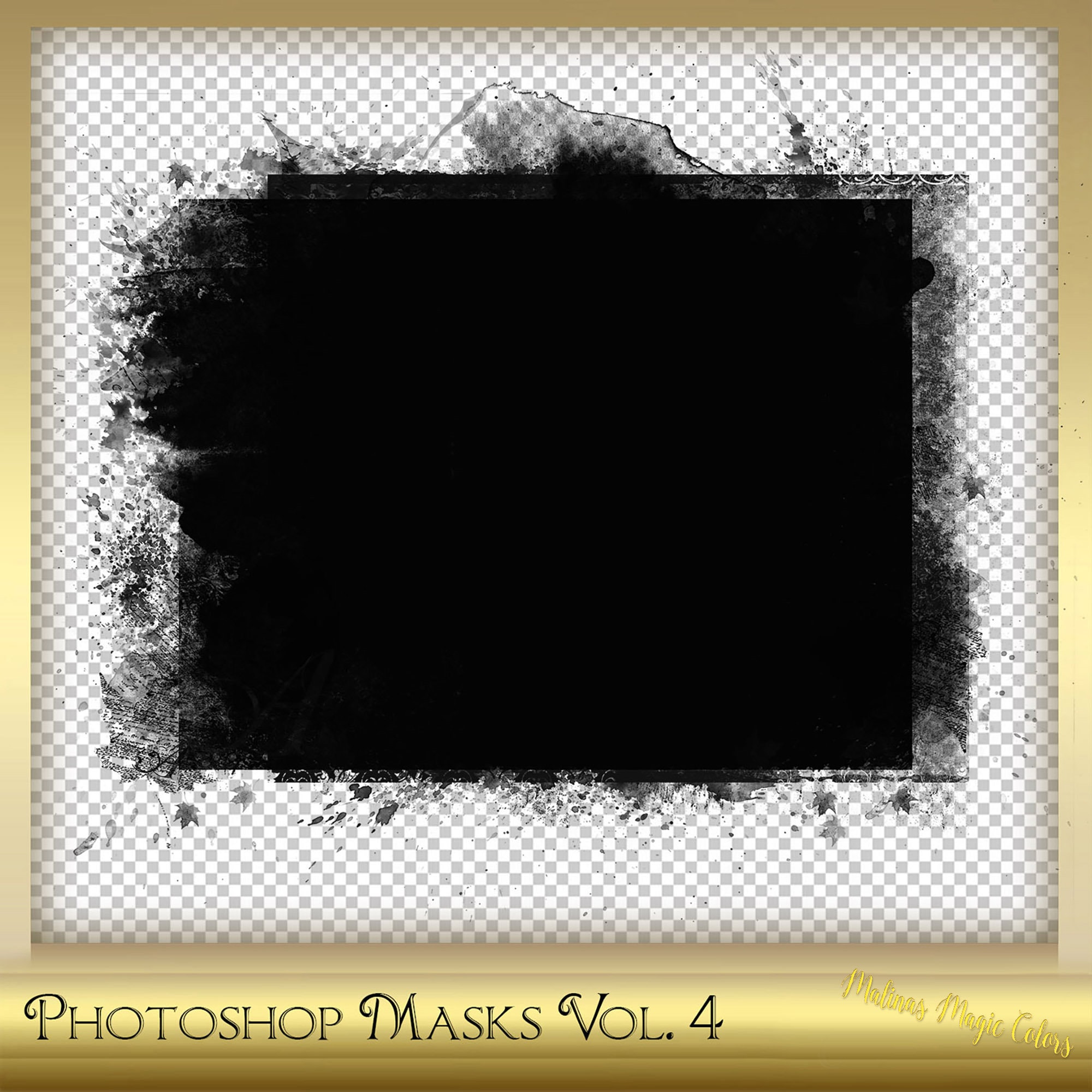 16 Photoshop Masks Vol. 4 Photoshop Clipping Masks Grunge Png Masks Digital Scrapbook Overlays ...