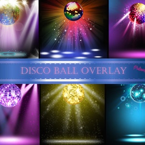 8 Disco Ball Overlays - Disco Ball Stage Lighting - Party Clipart ...