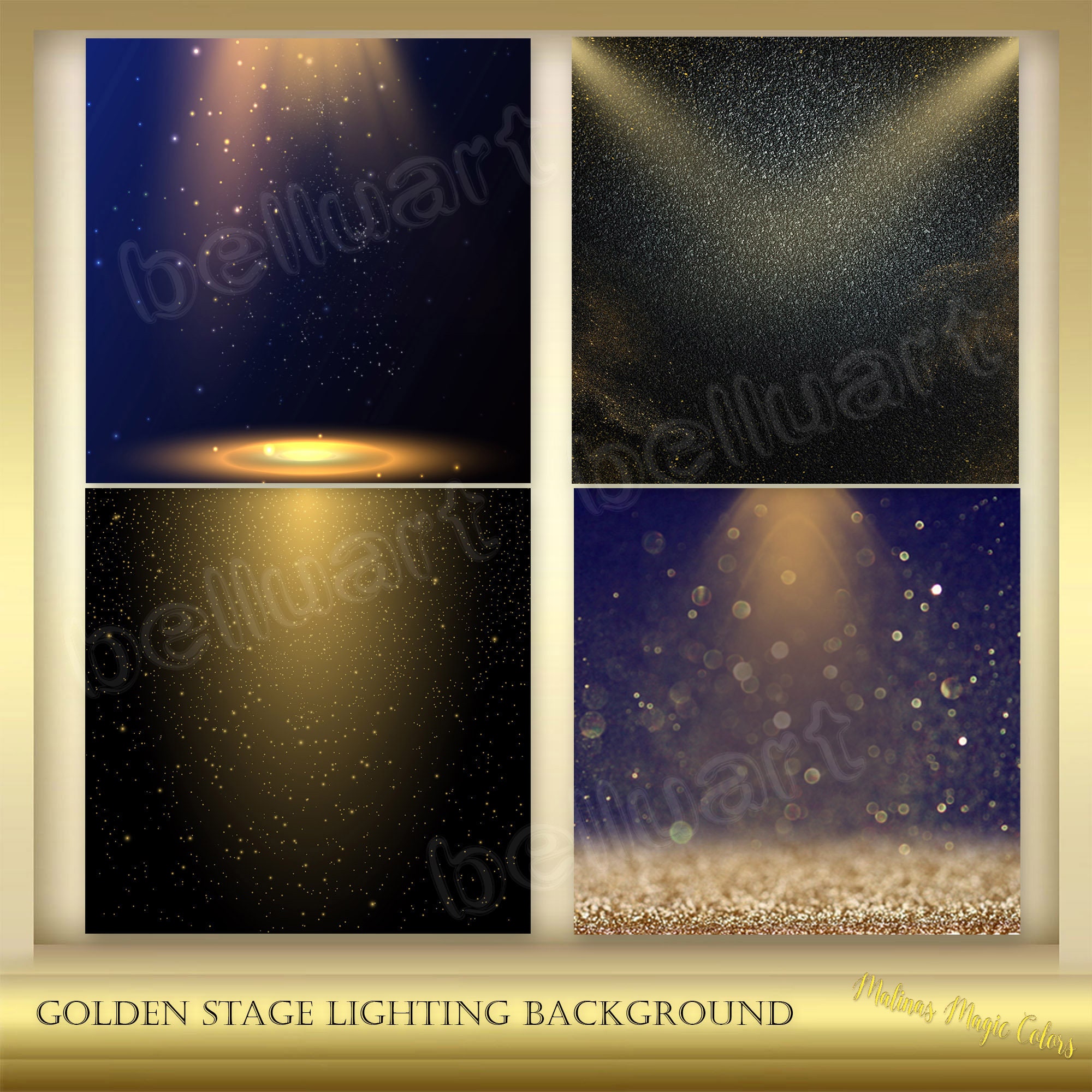 Golden Stage Lighting Background - Golden Spotlight Background ...