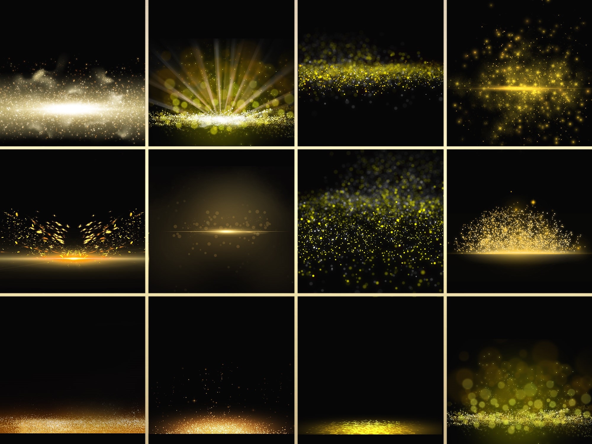 Golden Stage Overlay Golden Scene Glitter Border Overlay Glitter Floor ...