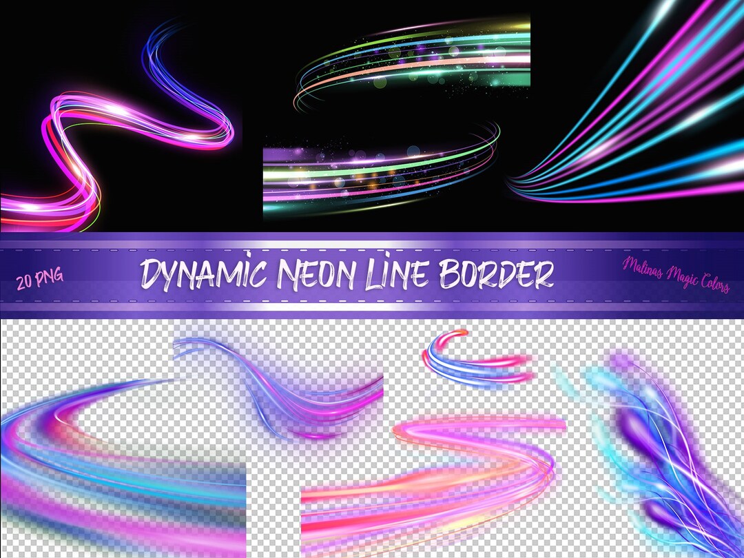 Dynamic Line Border - Dynamic Neon Line Border - Neon Color Gradient ...