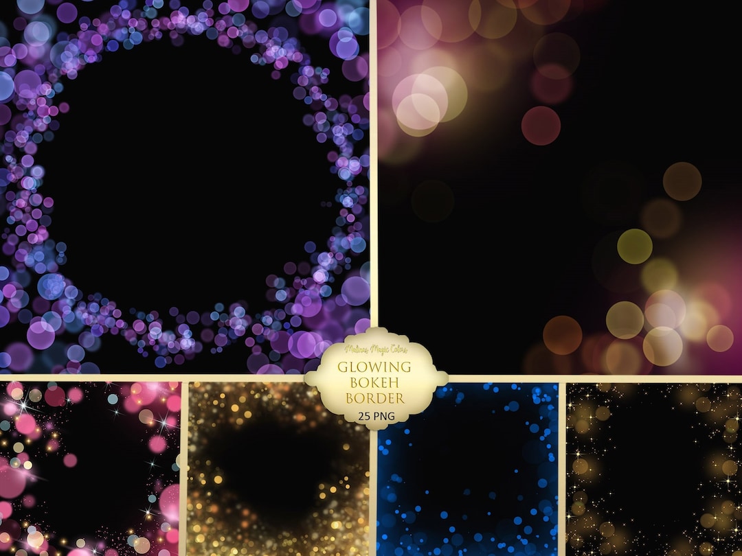 Glowing Bokeh Border - Bokeh Frame Overlay - Colorful Bokeh Overlay ...