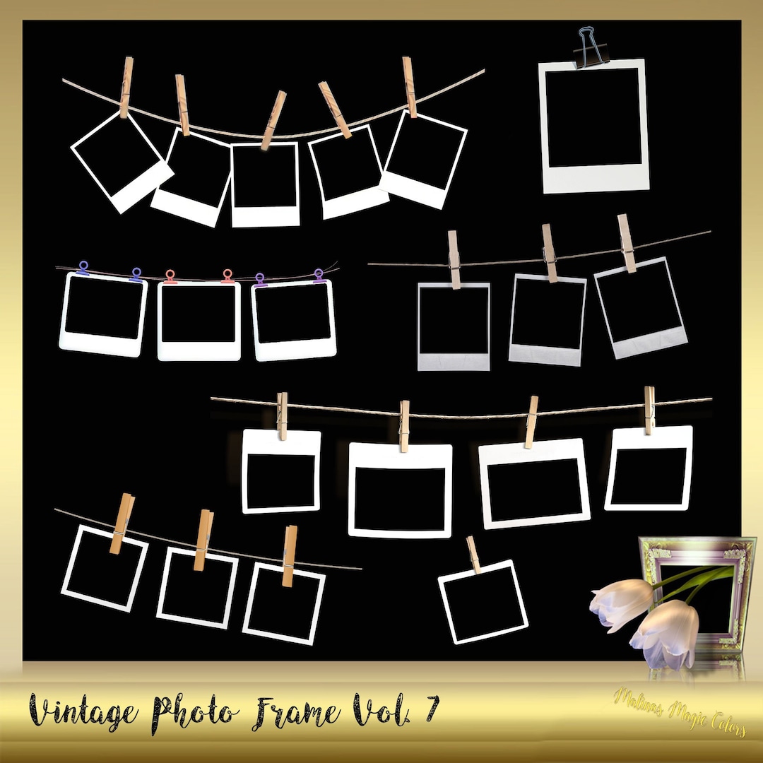 7 VINTAGE Photo Frames Vol. 7 - Vintage Frame - Photoshop Digital ...