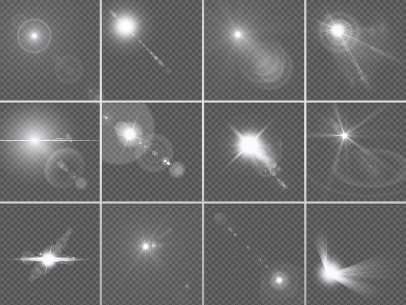 White Lens Flare Overlay - Light Overlays - Natural Light - Transparent ...