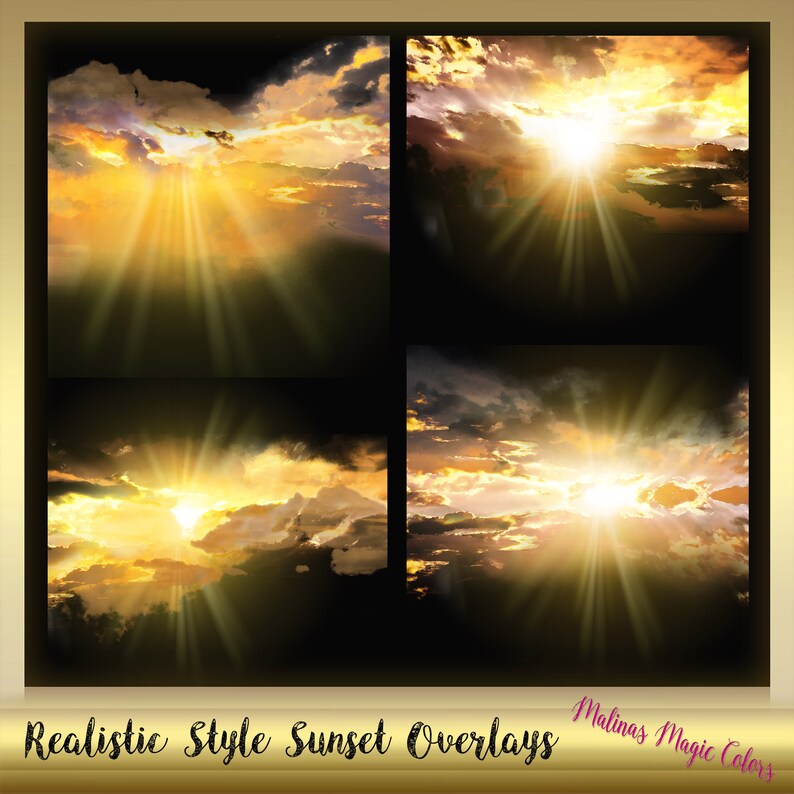 15 Realistic Style Sunset Overlays - Sunset Overlay Photoshop - Overlay ...