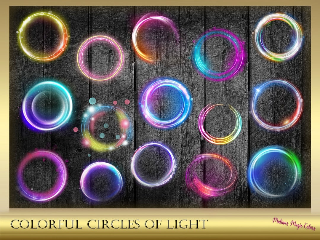 15 Colorful Circles of Light - Light Effect - Light Frame - Transparent ...