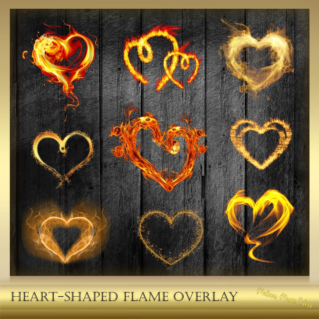 Heart-shaped Flame - Heart-shaped Light Effect - Glowing Hearts - Heart ...