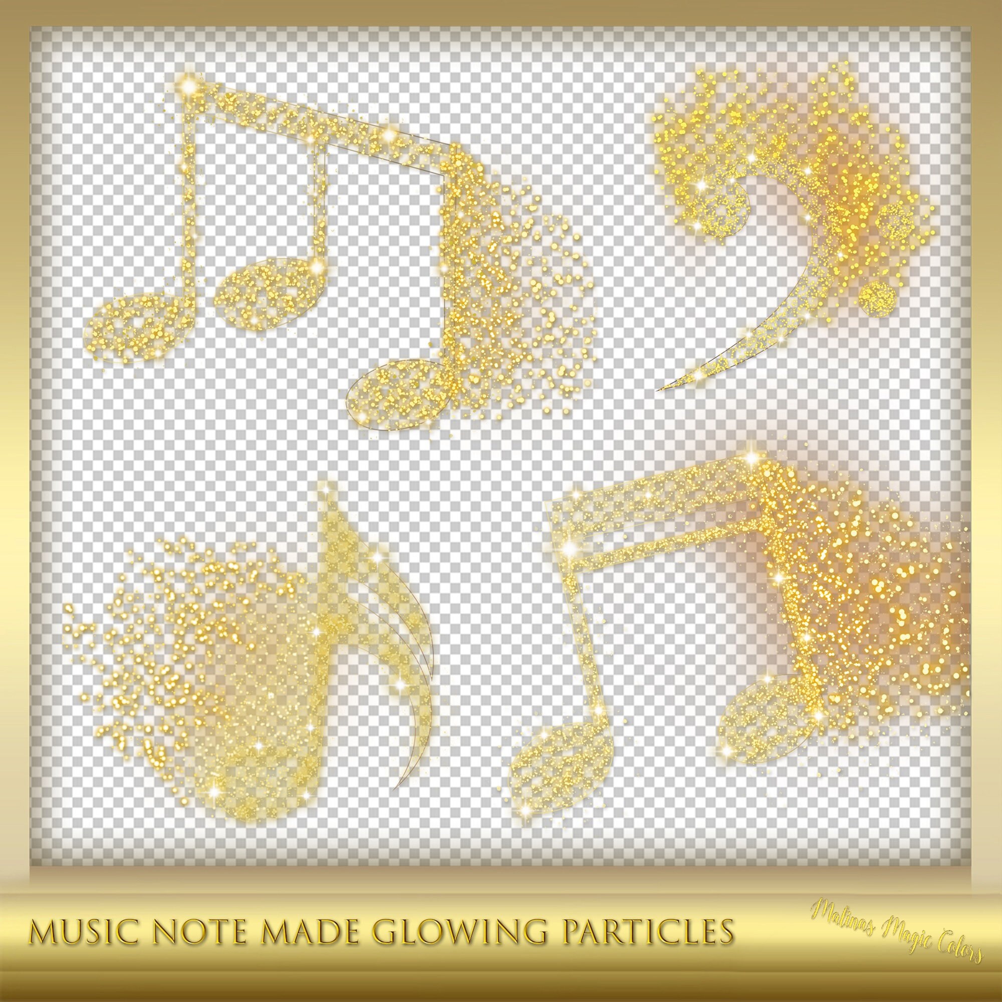Music Note Made Glowing Particles Light Effect Music Notes Music Note ...