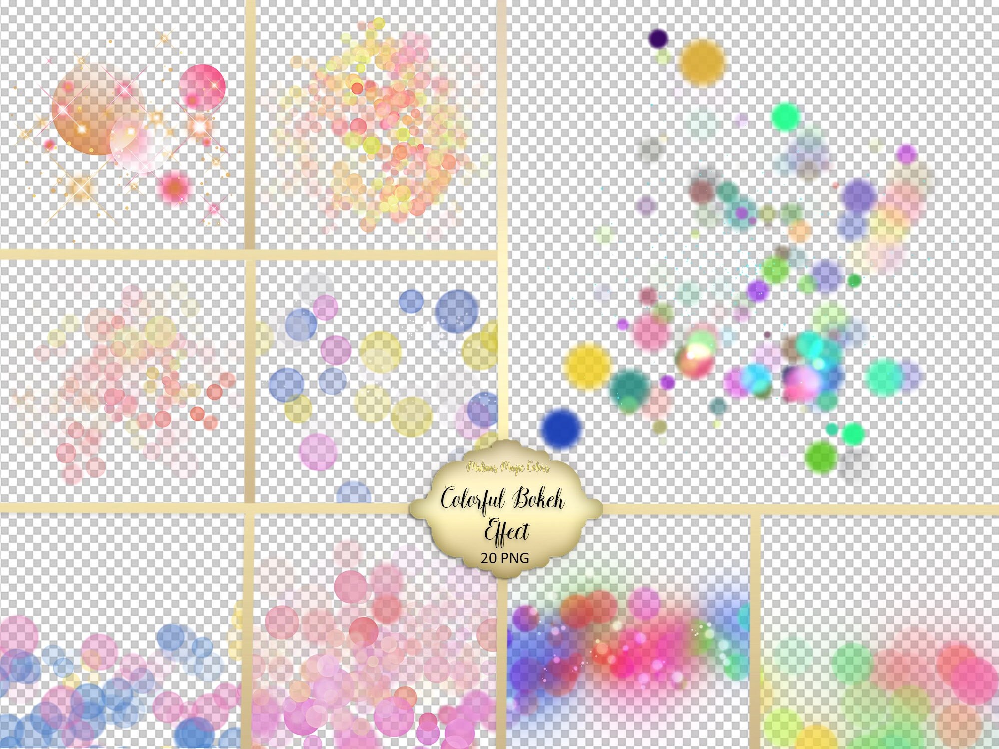 Colorful Bokeh Overlay Bokeh Light Glowing Bokeh Overlay Transparent ...