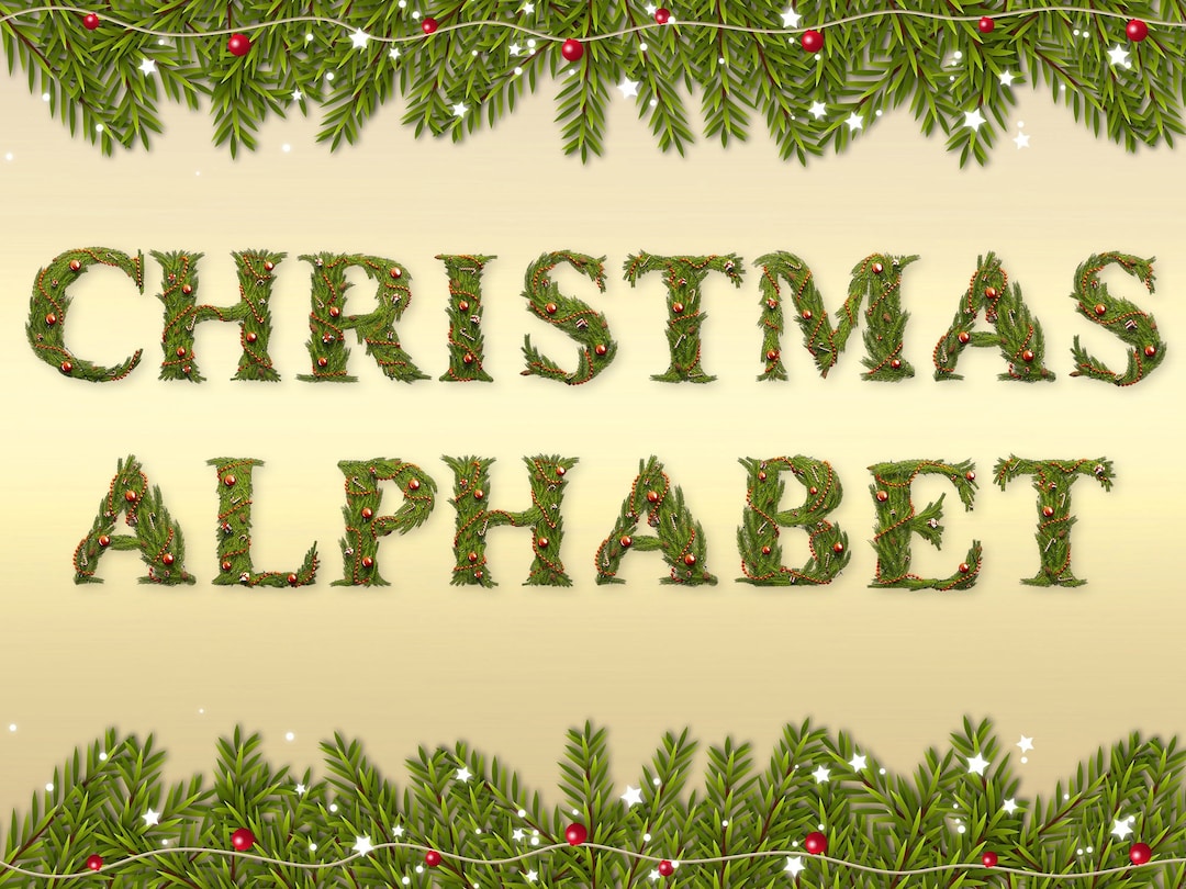 Christmas Alphabet Vol.1 Christmas Digital Alphabet Christmas Letters ...
