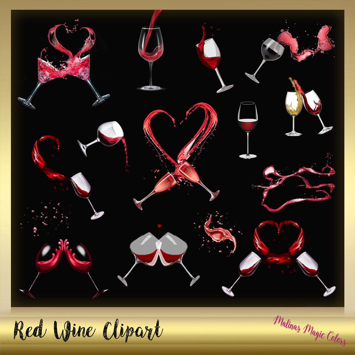 Wine Clipart - Wine Overlays - Wine Clip Art - Wine Bottle Clip Art ...