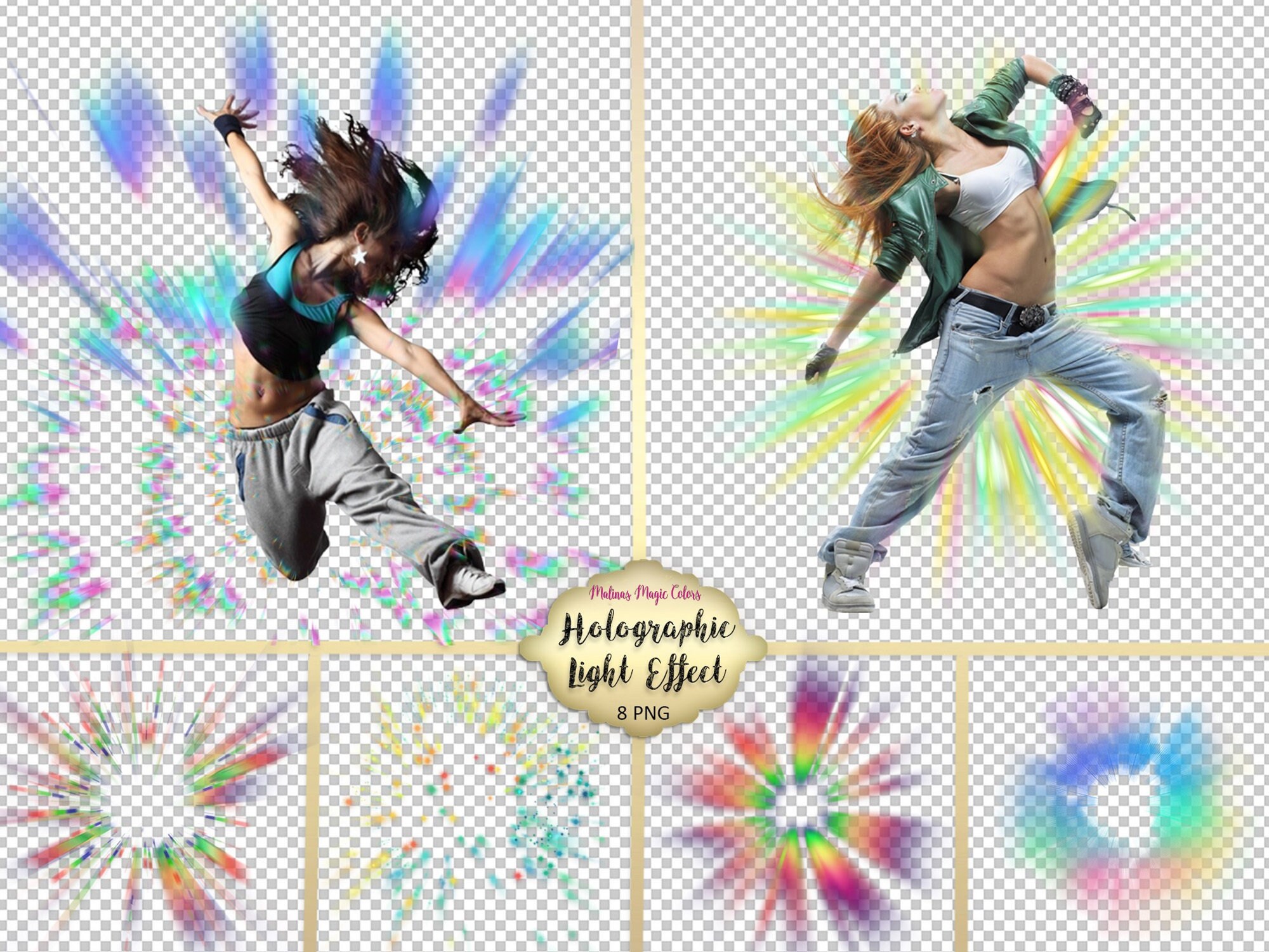 Holographic Rainbow Light Effect Rainbow Spot Overlay - Etsy