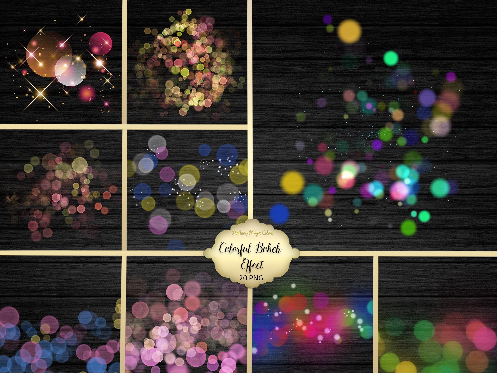 Colorful Bokeh Overlay - Bokeh Light - Glowing Bokeh Overlay ...