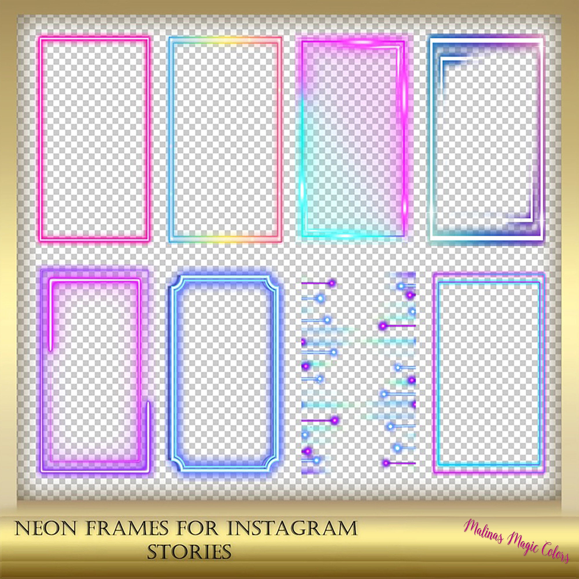 20 Neon Frames for Instagram Stories - Instagram Story Frames - Insta ...