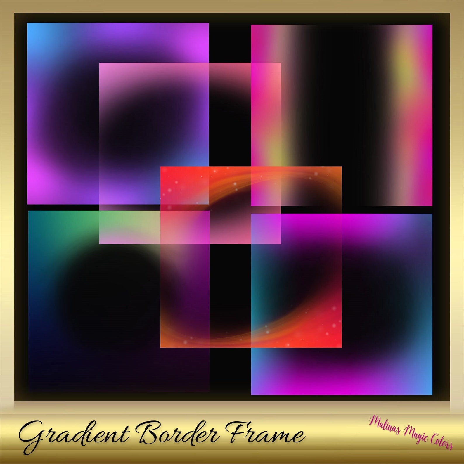 Gradient Border Frame - Gradient Effect Frame - Soft Color Photo ...
