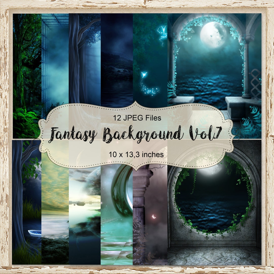 12 Fantasy Digital Backgrounds Vol. 7 - Mystic Background - Fairy ...