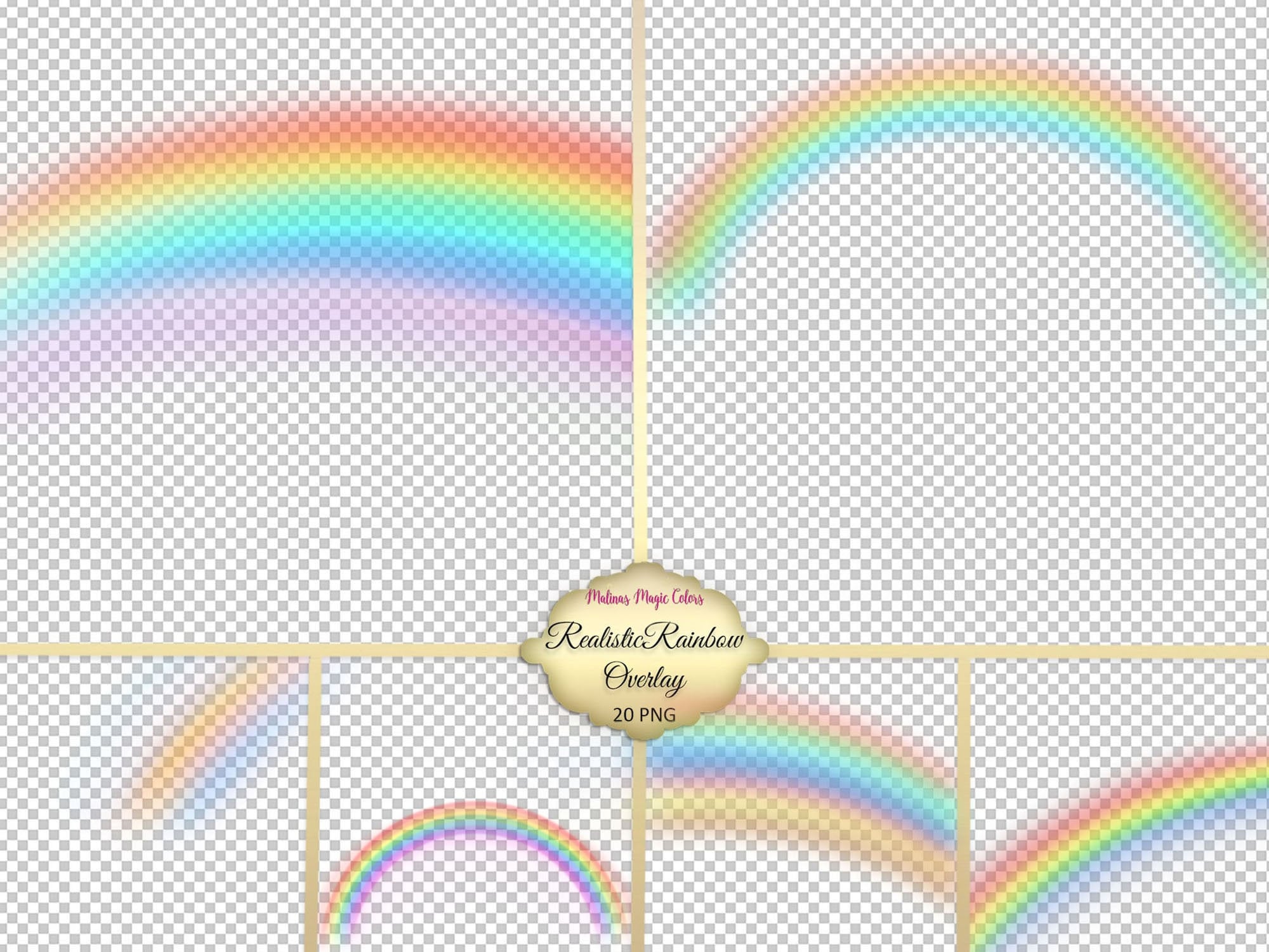 Realistic Rainbow Overlay Rainbow Photo Overlay Photography Overlays ...