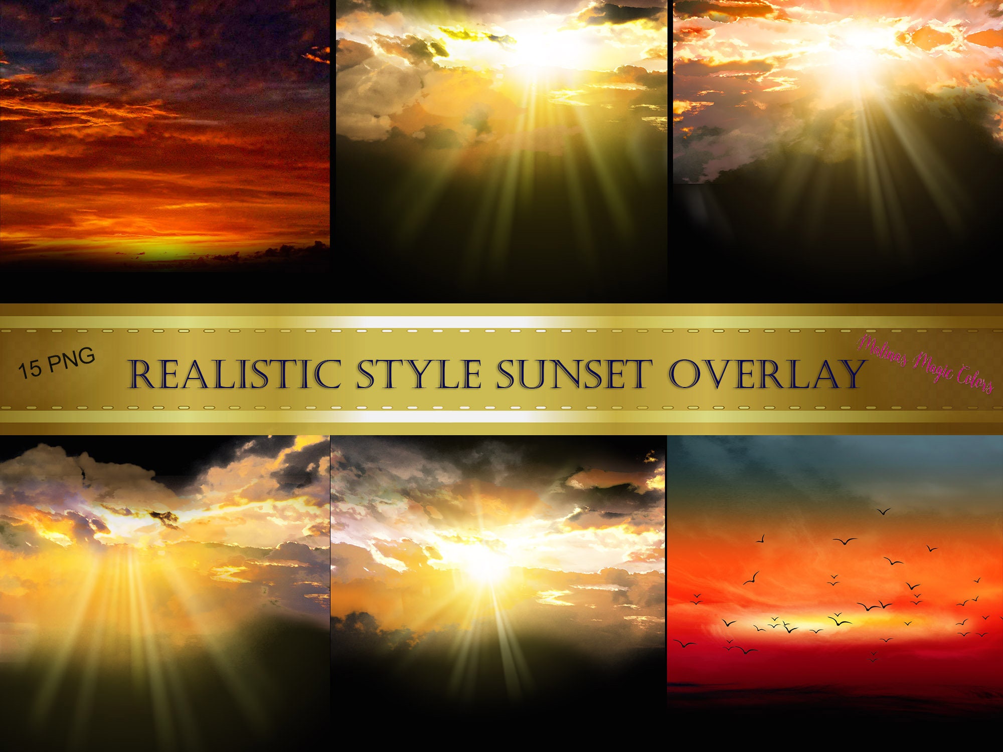 15 Realistic Style Sunset Overlays - Sunset Overlay Photoshop - Overlay ...