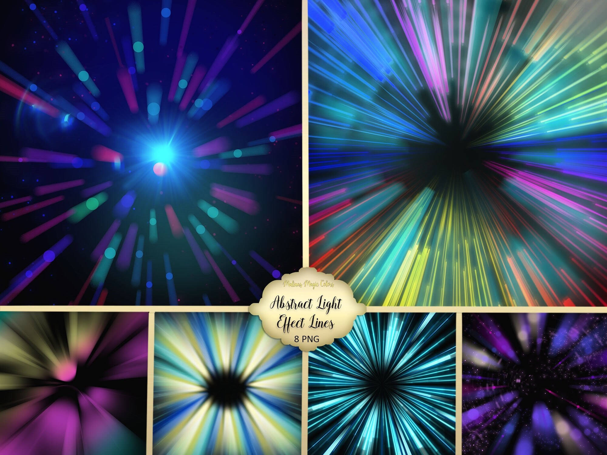 Abstract Light Effect Lines - Light Line Overlay - Linear Light Effect ...