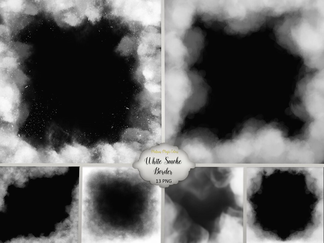 White Smoke Border - White Smoke Effect - Soft Color Photo Overlay ...