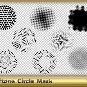 Halftone Circle Mask for Photoshop Halftone Dots Circle Circles Masks ...