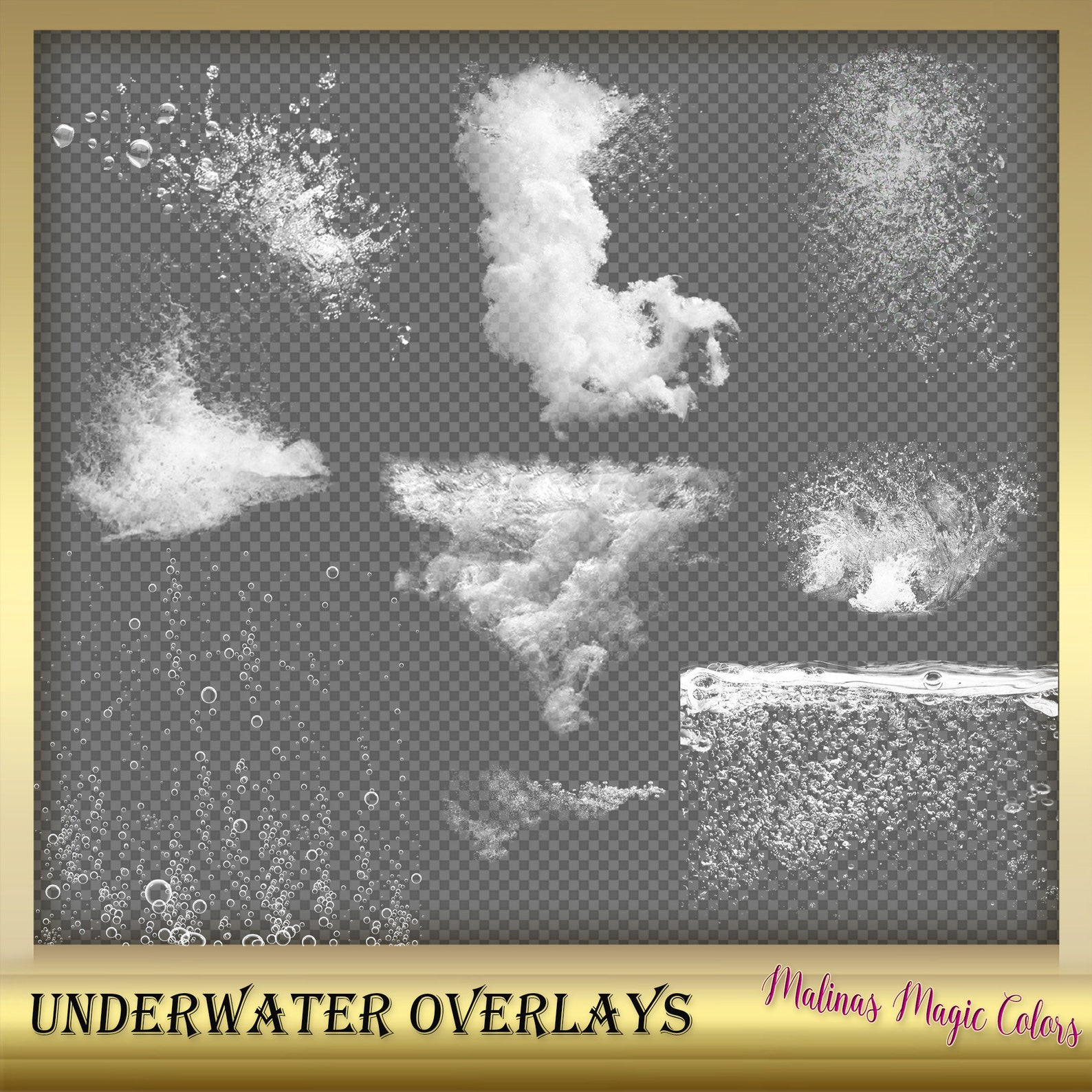 Realistic Underwater Overlays - Realistic Underwater Bubbles - Water ...