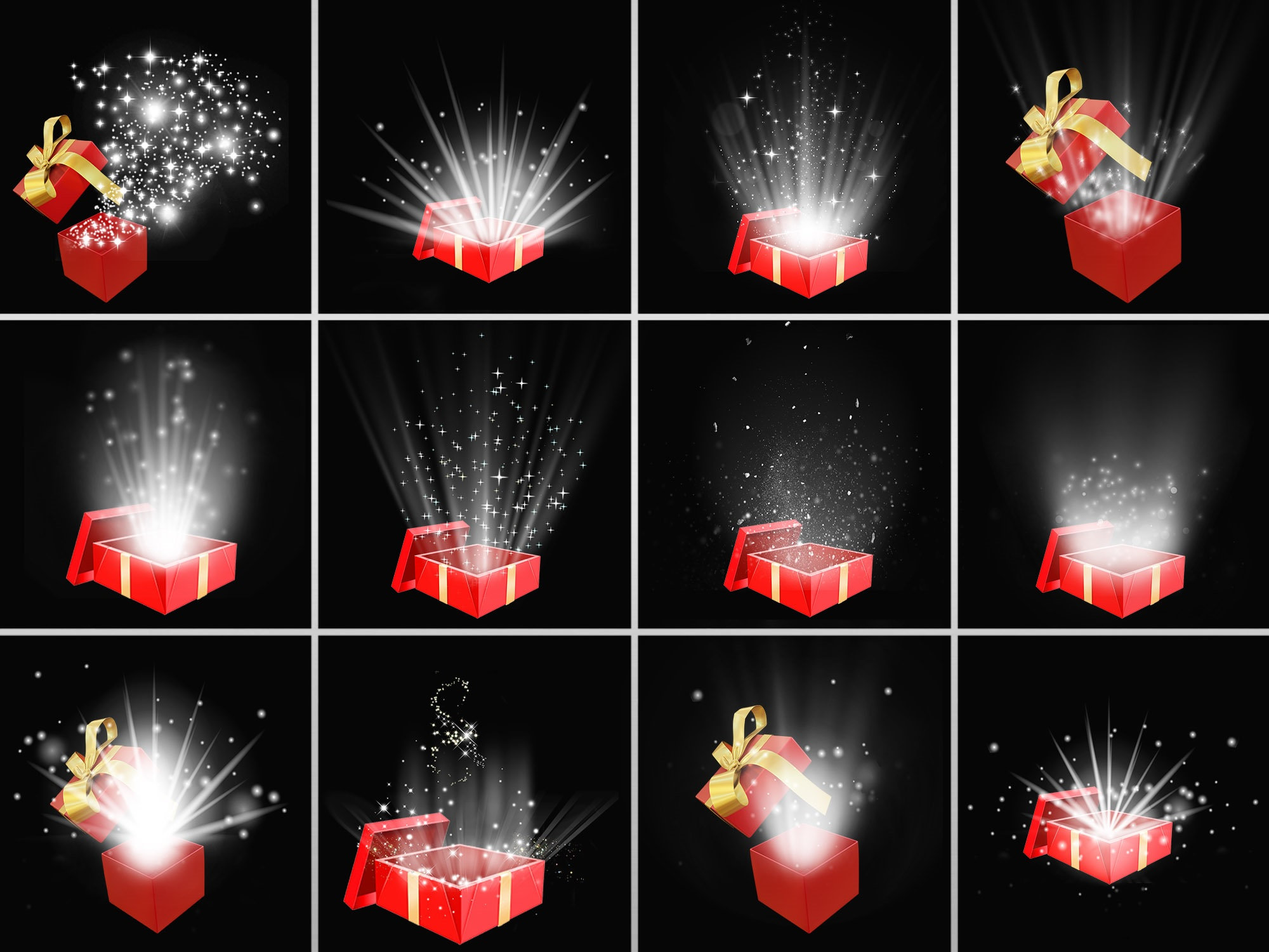 Magic Shine Box Overlay Magic Christmas Light Overlays Magical ...