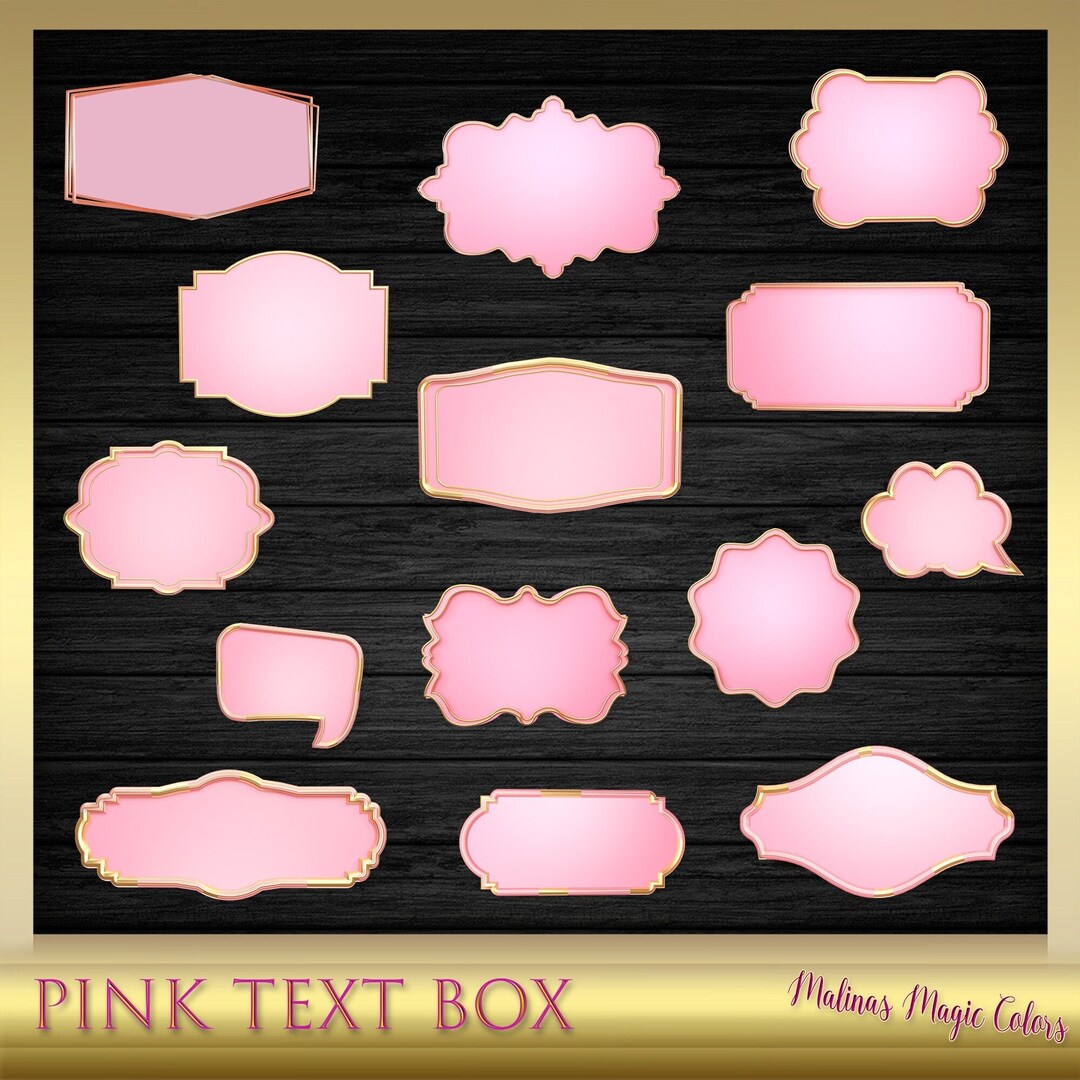 Pink Text Box Banner Pink Label Textfield Pink Frame Pik Tag Pink ...