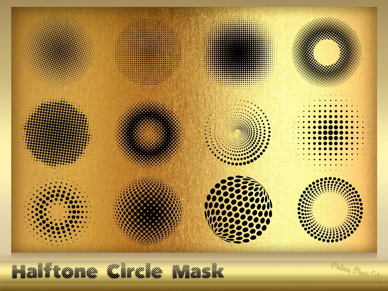 Halftone Circle Mask for Photoshop Halftone Dots Circle Circles Masks ...