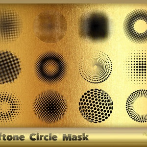Halftone Circle Mask for Photoshop Halftone Dots Circle Circles Masks ...