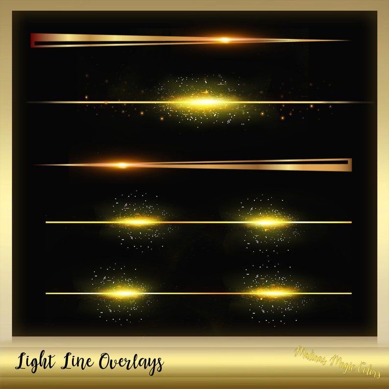 5 Light Line Overlays Light Line Effect Spot Light Effect Instant ...