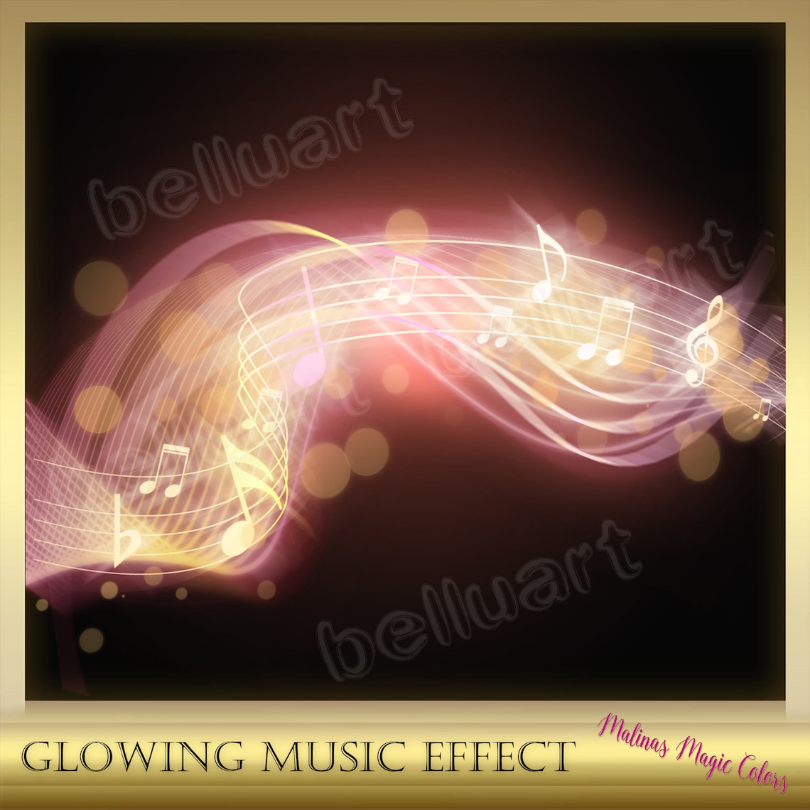 10 Glowing Music Effects Music Note Overlay Glowing Musical Notes Light ...