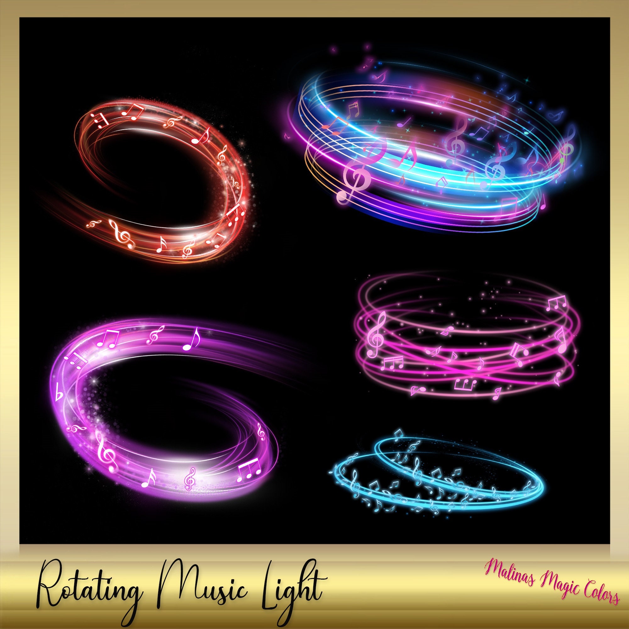 Dynamic Music and Light Effect - Rotating Music Light - Rotating Music ...