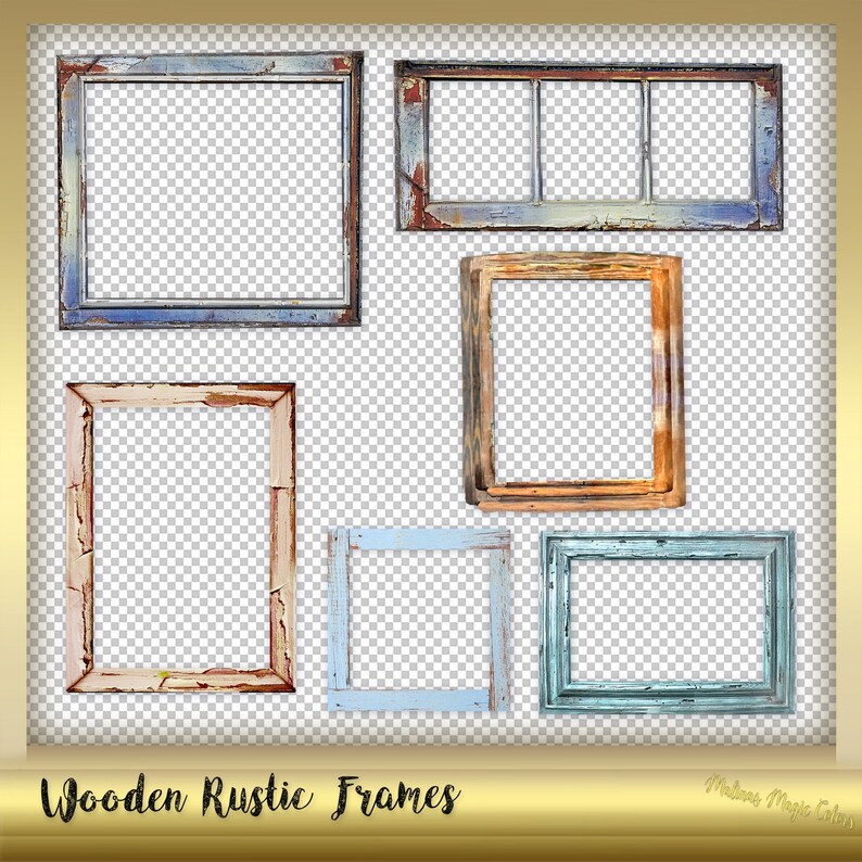 10 Digital Wooden Frames Wooden Rustic Picture Frames Photoshop Digital ...