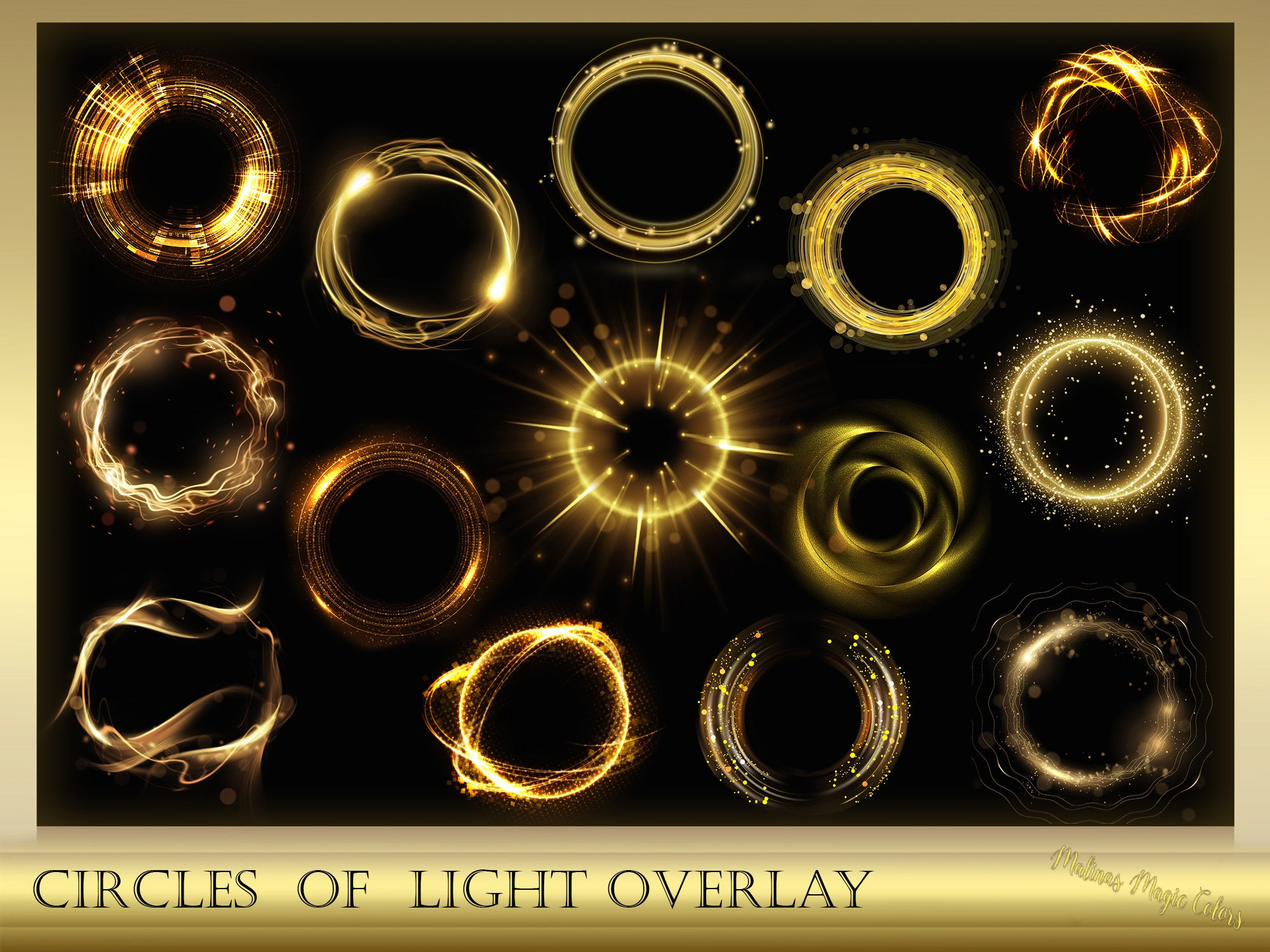 25 Circles of Light - Maternity Light Ring - Light Effect - Light Frame ...