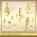 20 Golden Music Overlays Music Note Clip Art Golden Musical Notes ...